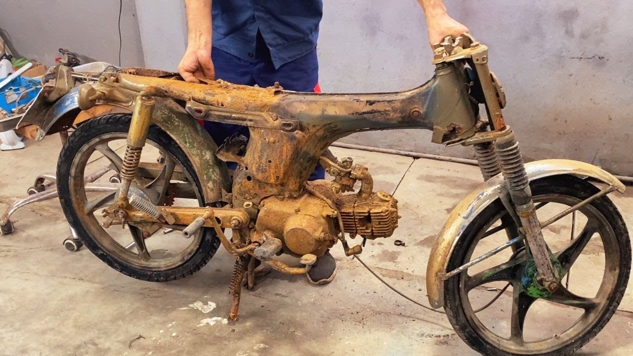 Restoration Honda CD 50 Motorcycle // Restoring an Abandoned Honda CD ...