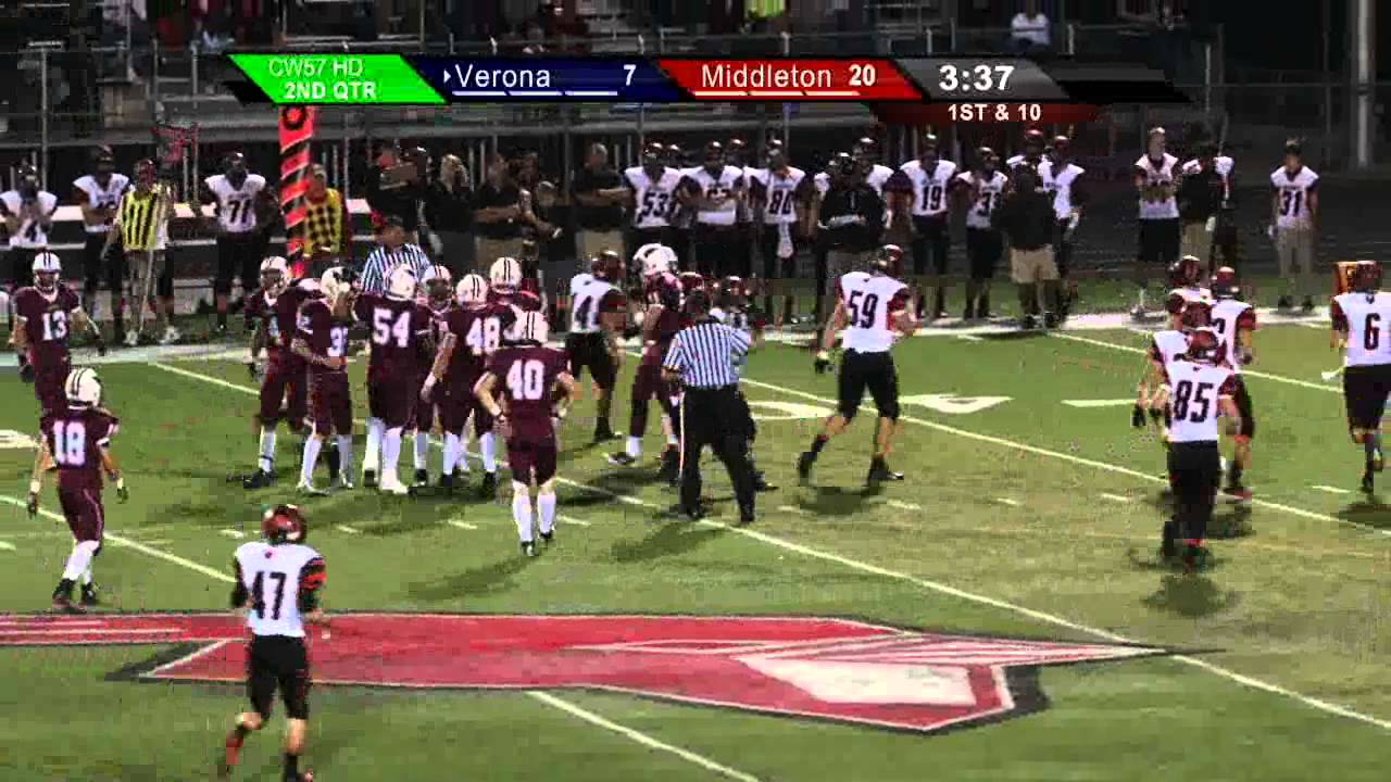 WBUW CW 57 Football 9 27 13 Middleton Cardinals VS Verona Wildcats ...