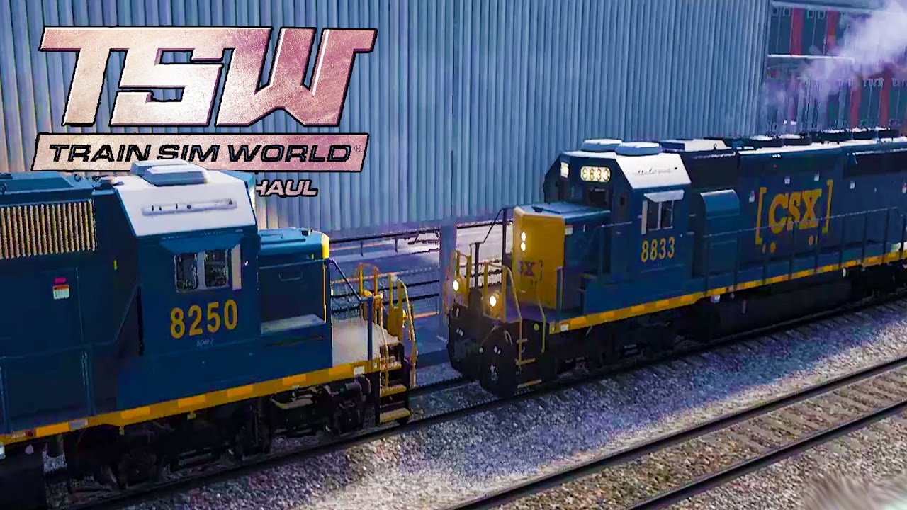 WHEN TRAINS CRASH! Train Cold Start + Turntable - Train Sim World: CSX ...