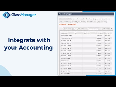 Integrate with your Accounting System | Glass Businesses | GlassManager ...