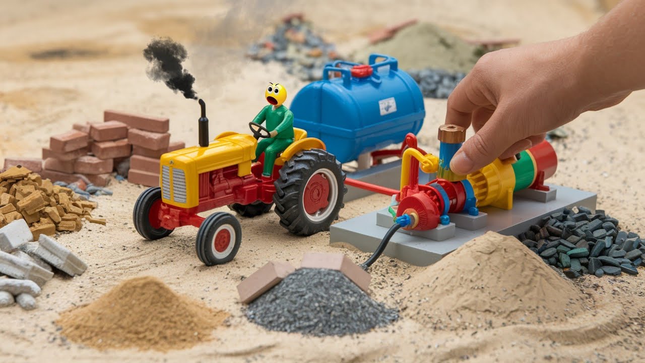 Diy tractor making concrete water pump system science project ...