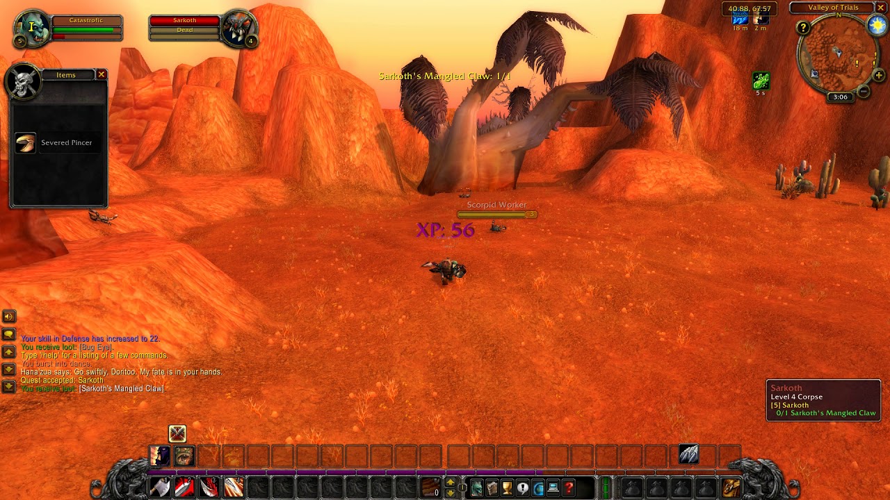 Classic World of Warcraft - Quest 10: Sarkoth (Orc Warrior) - YouTube