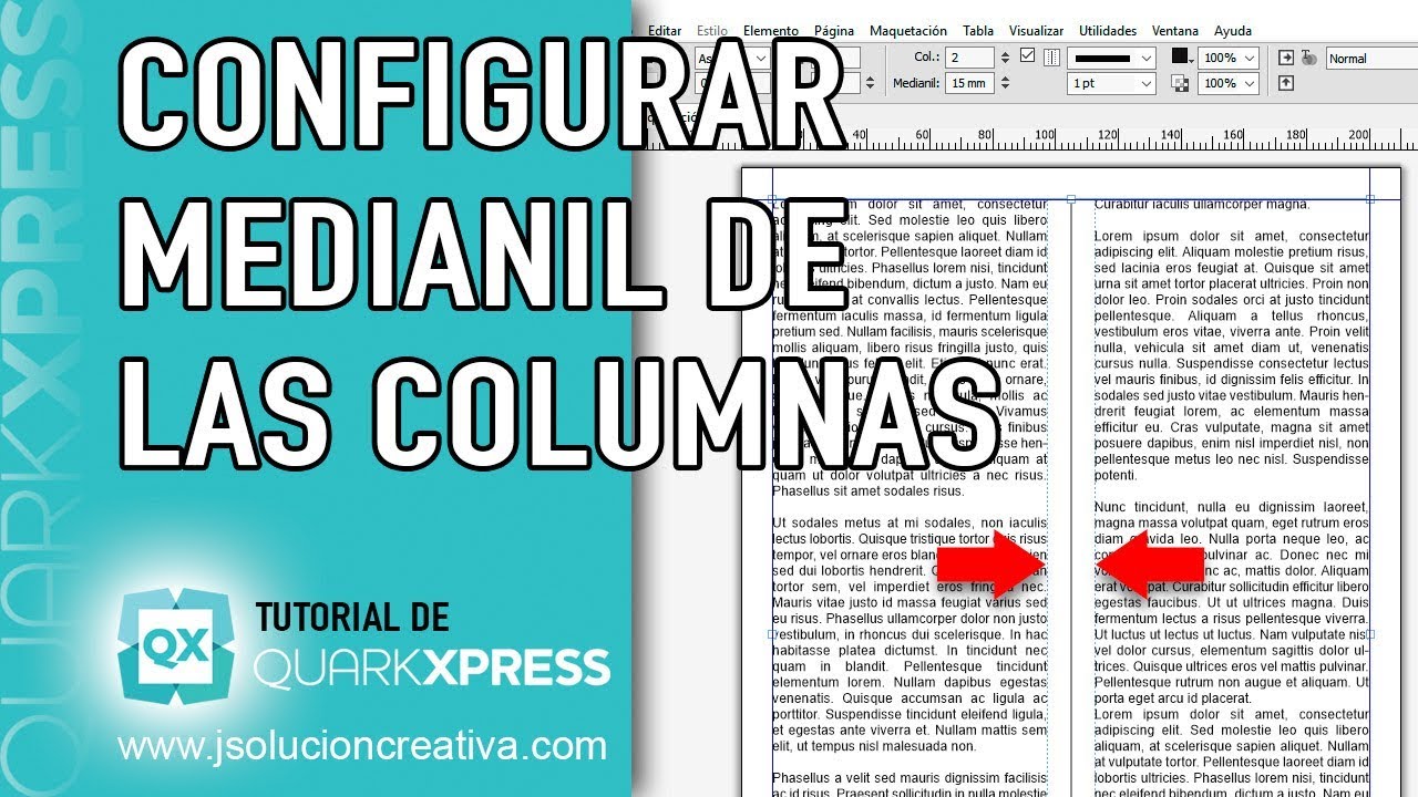 Configurar y ajustar el MEDIANIL entre dos o más columnas de texto en ...