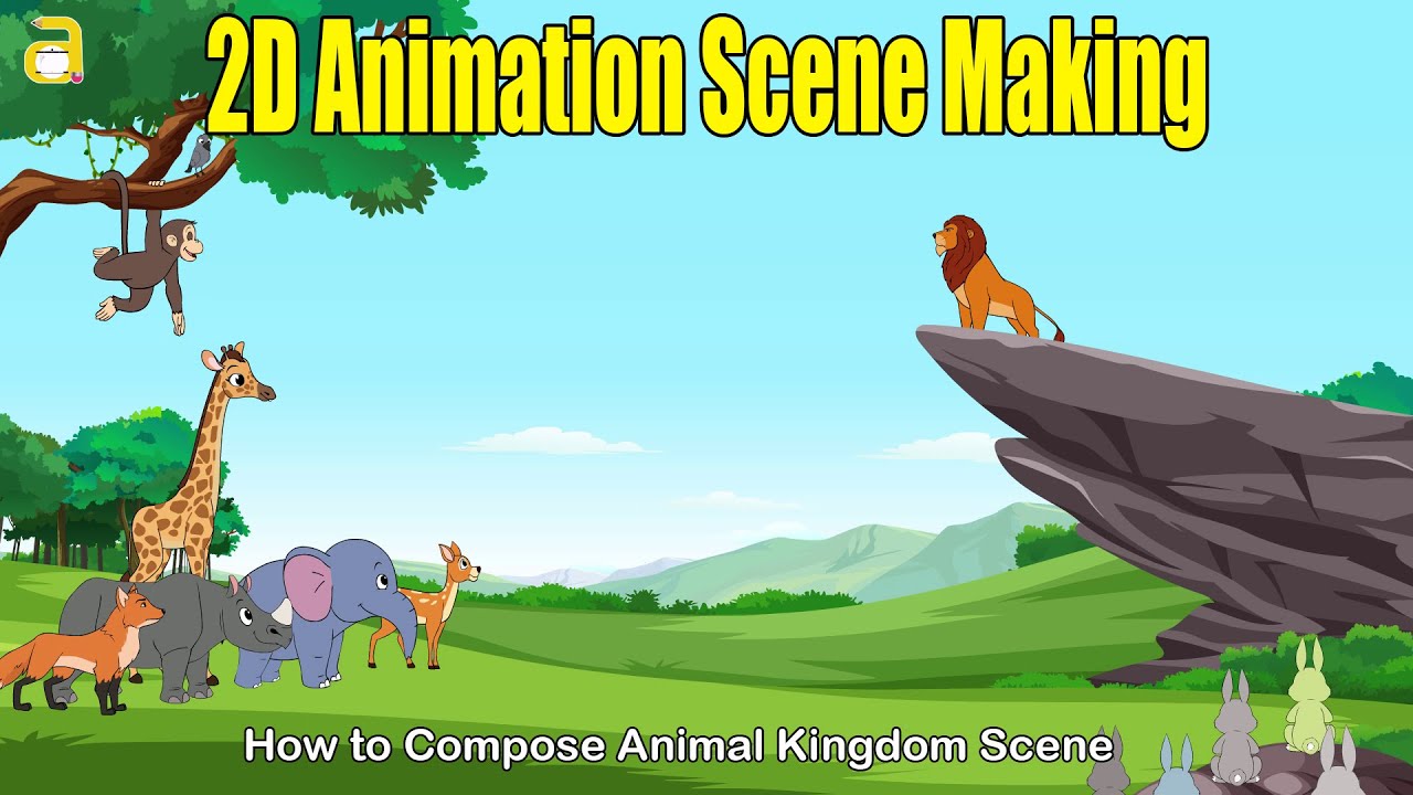 Animal Kingdom Scene Animation | 2D Animation Scene Making | Arcsoft ...
