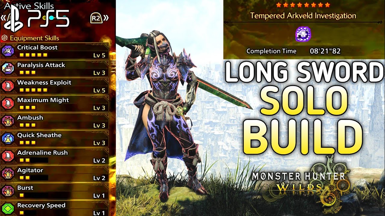 Tempered Arkveld Vs Long Sword Build MONSTER HUNTER WILDS Long Sword ...