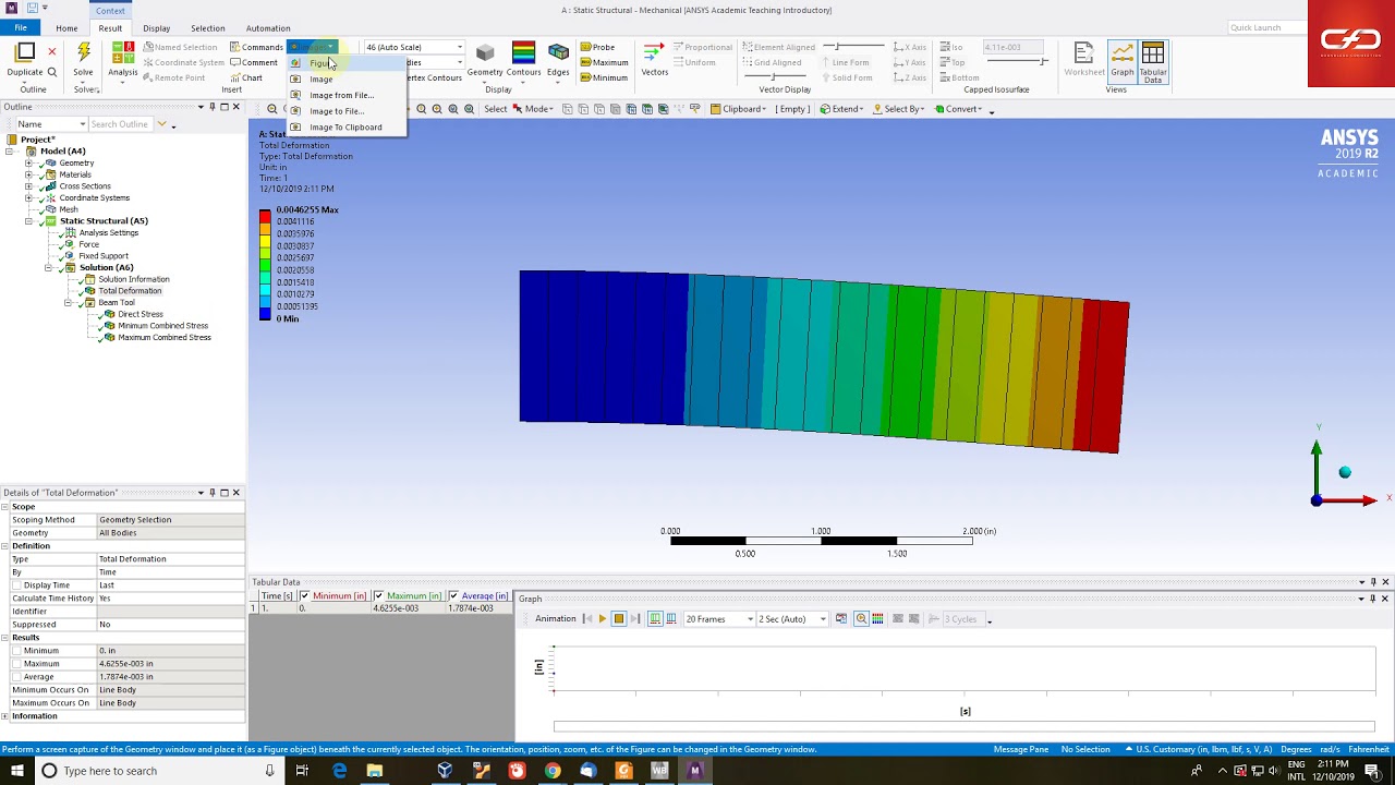 ANSYS STATIC STRUCTURAL 3_1 Line Models Dầm 1D Post Processing - YouTube