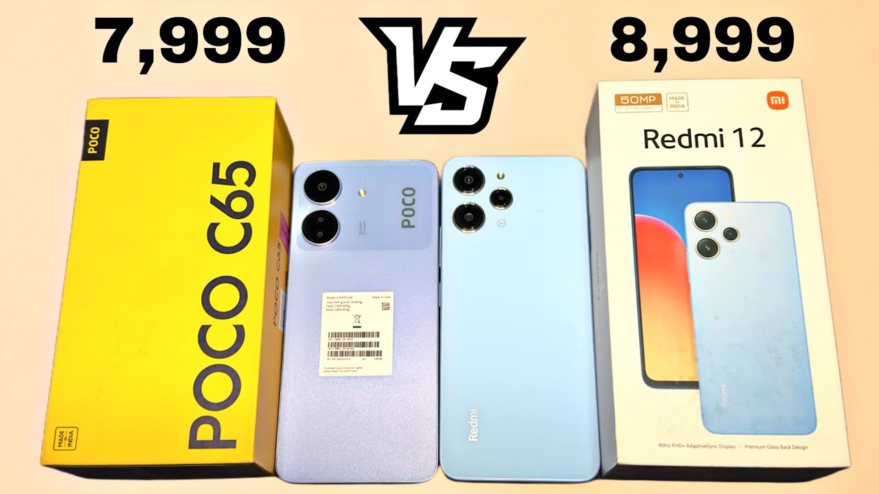 Poco C65 Vs Redmi 12 Unboxing and comparison - YouTube