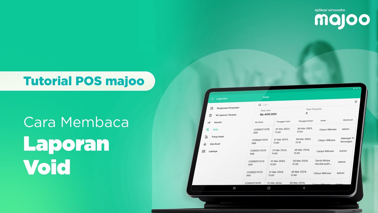 Cara Membaca Laporan Void di POS majoo - YouTube