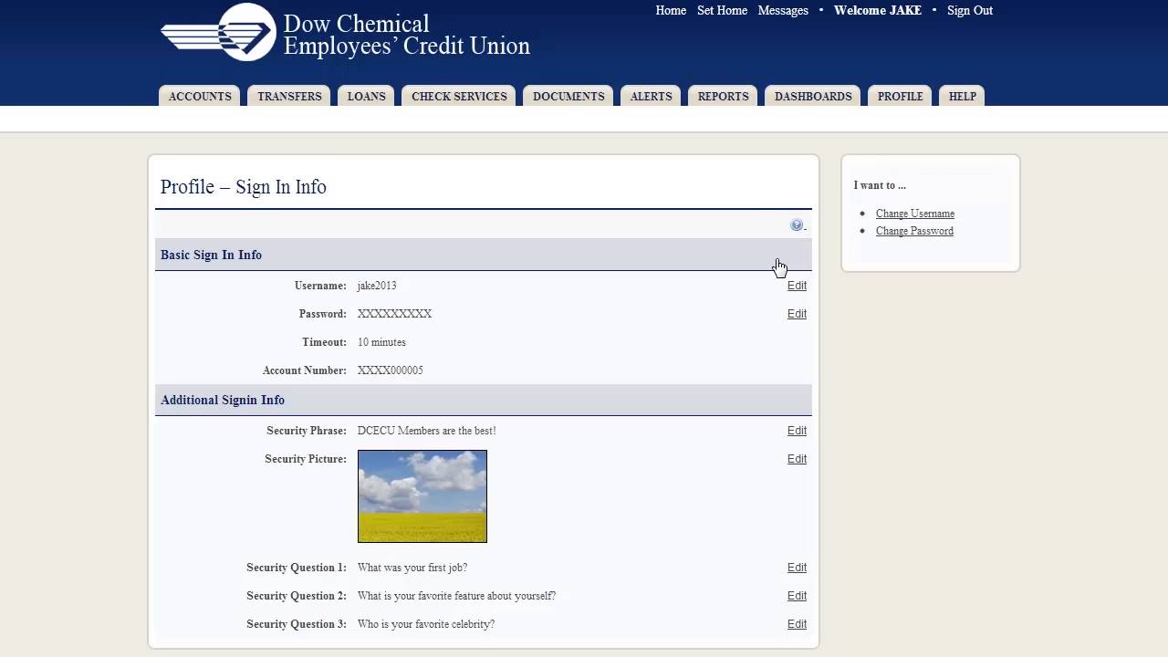 Online Banking - Profile - YouTube