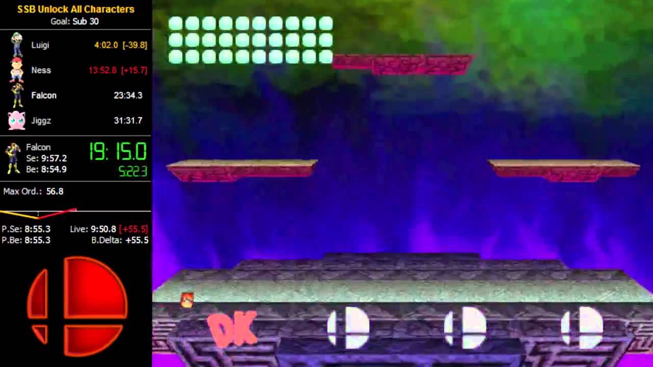 SSB64 - Unlock all Characters in 29:49.0 - YouTube