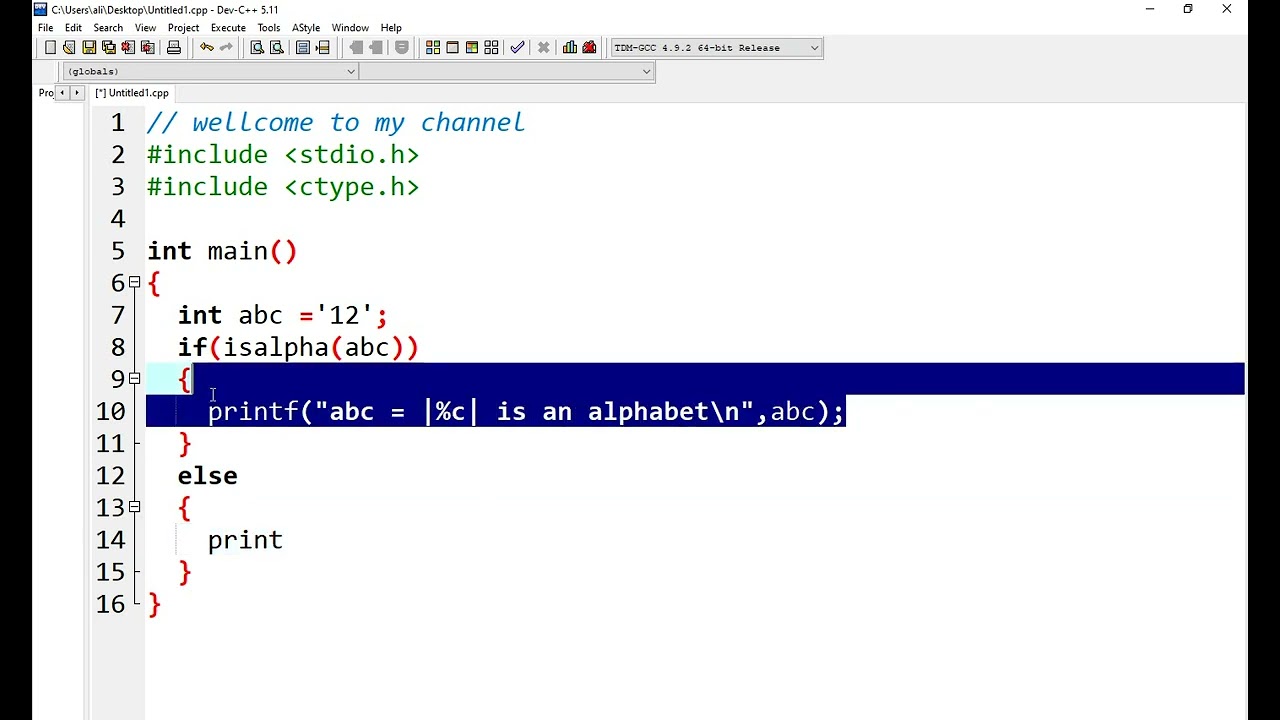 Isalpha In C Alphabet In C YouTube Isalpha In C Alphabet In C YouTube
