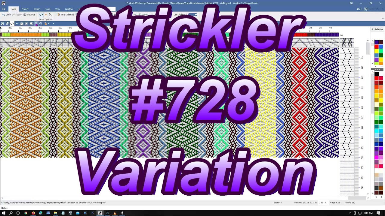Weaving a Variation of Strickler pattern #728 - YouTube