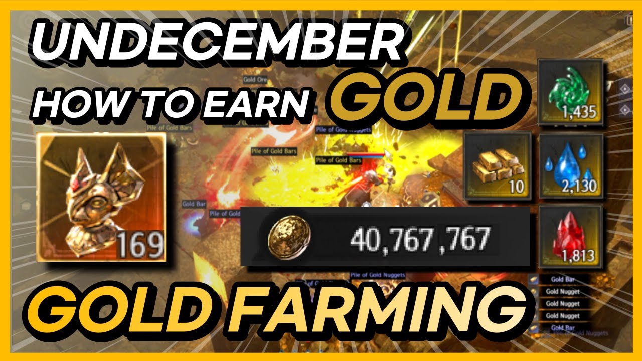 [UNDECEMBER] How to earn GOLD, FARMING GUIDE - YouTube
