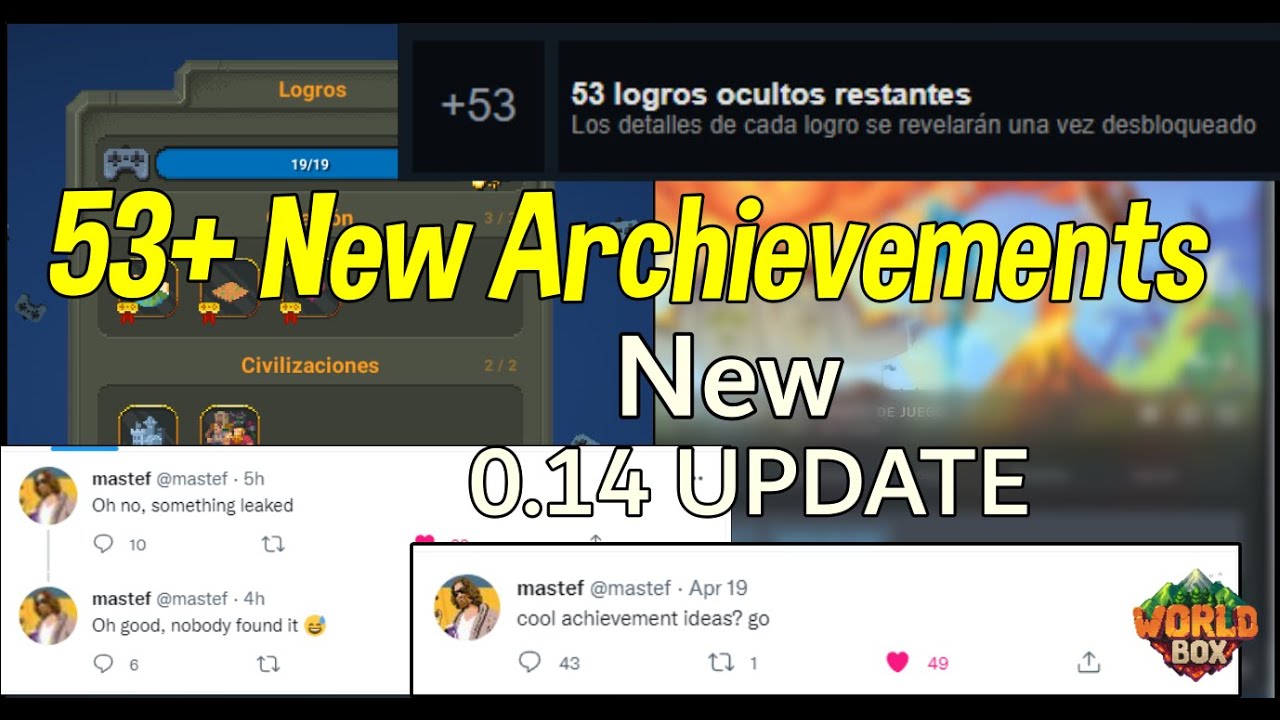 53 New Achievements, For Next Worldbox 0.14 Update. - YouTube