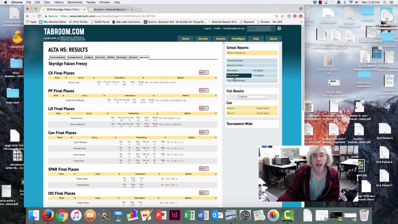 Viewing Ballots Online on Tabroom - YouTube