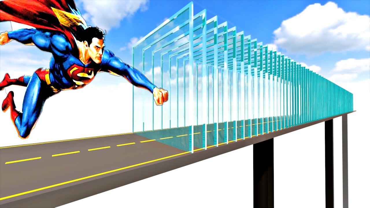 Superman Destroyed the 100 Layers of Glass Bridge I Teardown - YouTube