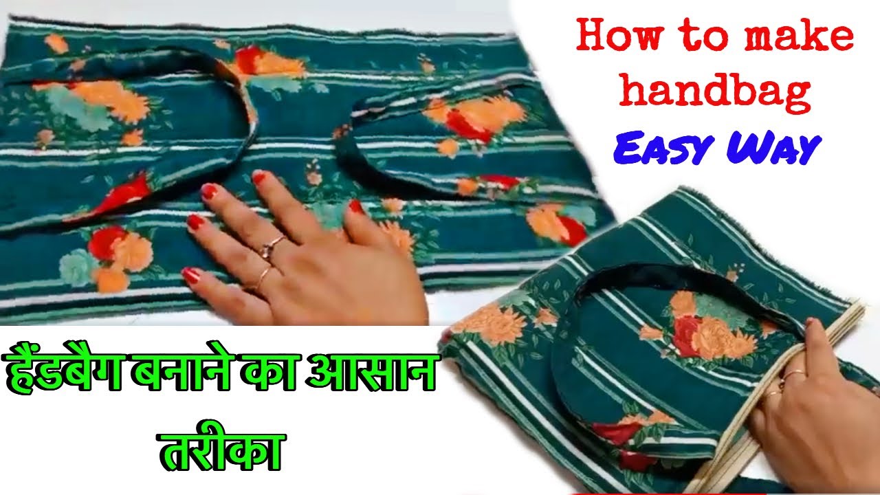 Beautiful Handbag Cutting And Stitching | Ladies Purse Making At Home ...