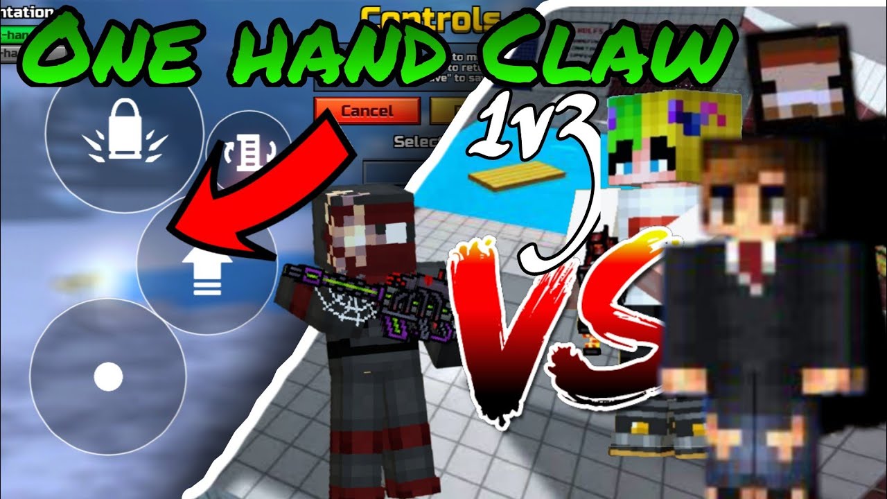 Do One Hand Claw... 1v3 with ONE HAND CLAW!!! // Pixel Gun 3D - YouTube