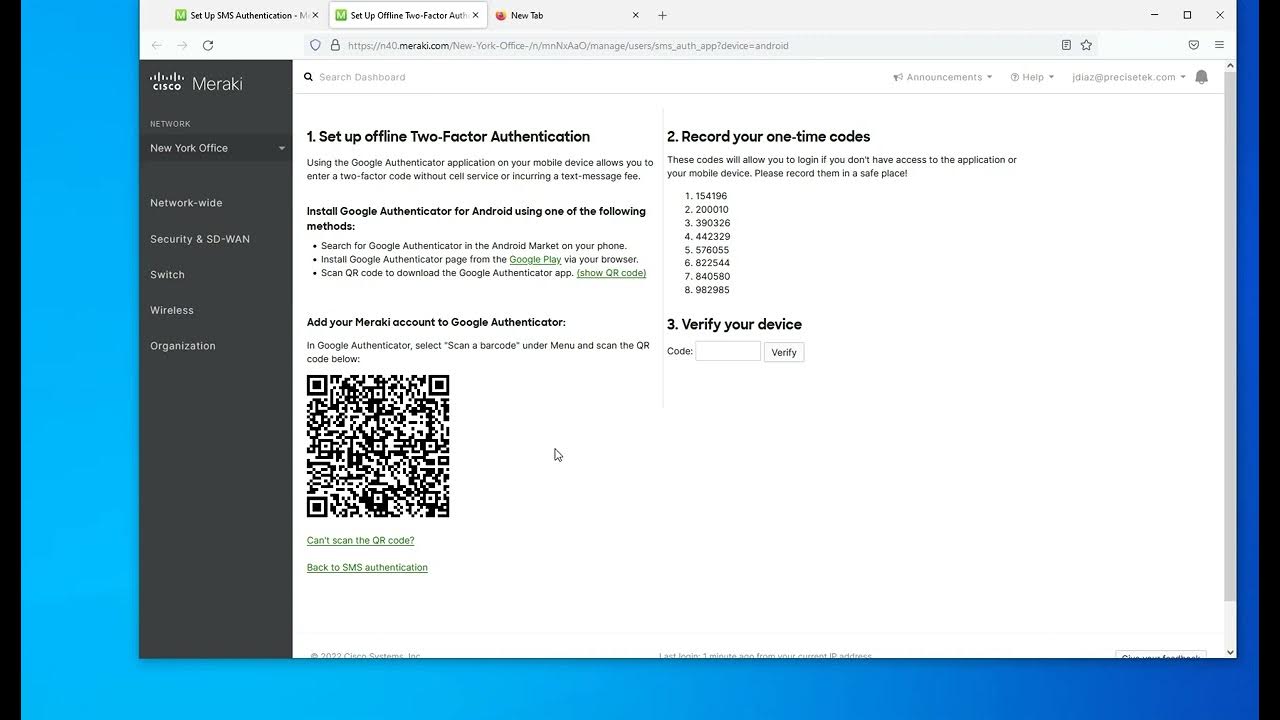 IT Best Practice Enable 2FA on Cisco Meraki account - YouTube