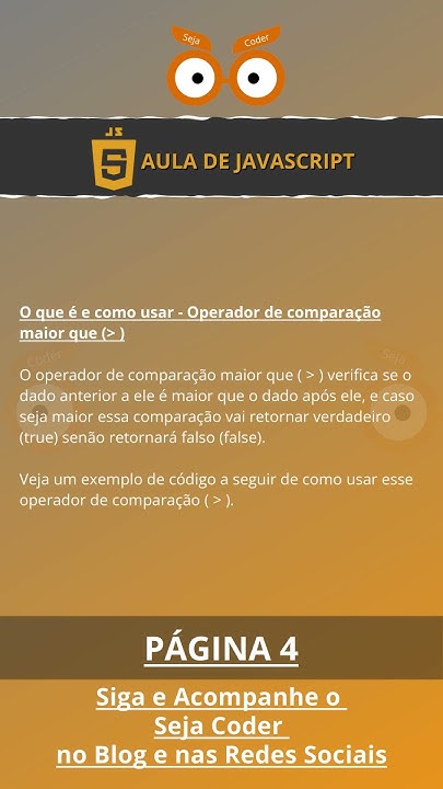 Javascript Operador De Comparação Maior Que Como Usar Seja Coder Shorts Youtube