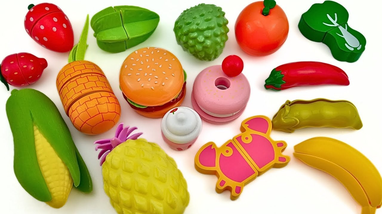 Mixing Fruits and Vegetables Colorful, Cutting Hamburger Chili ...