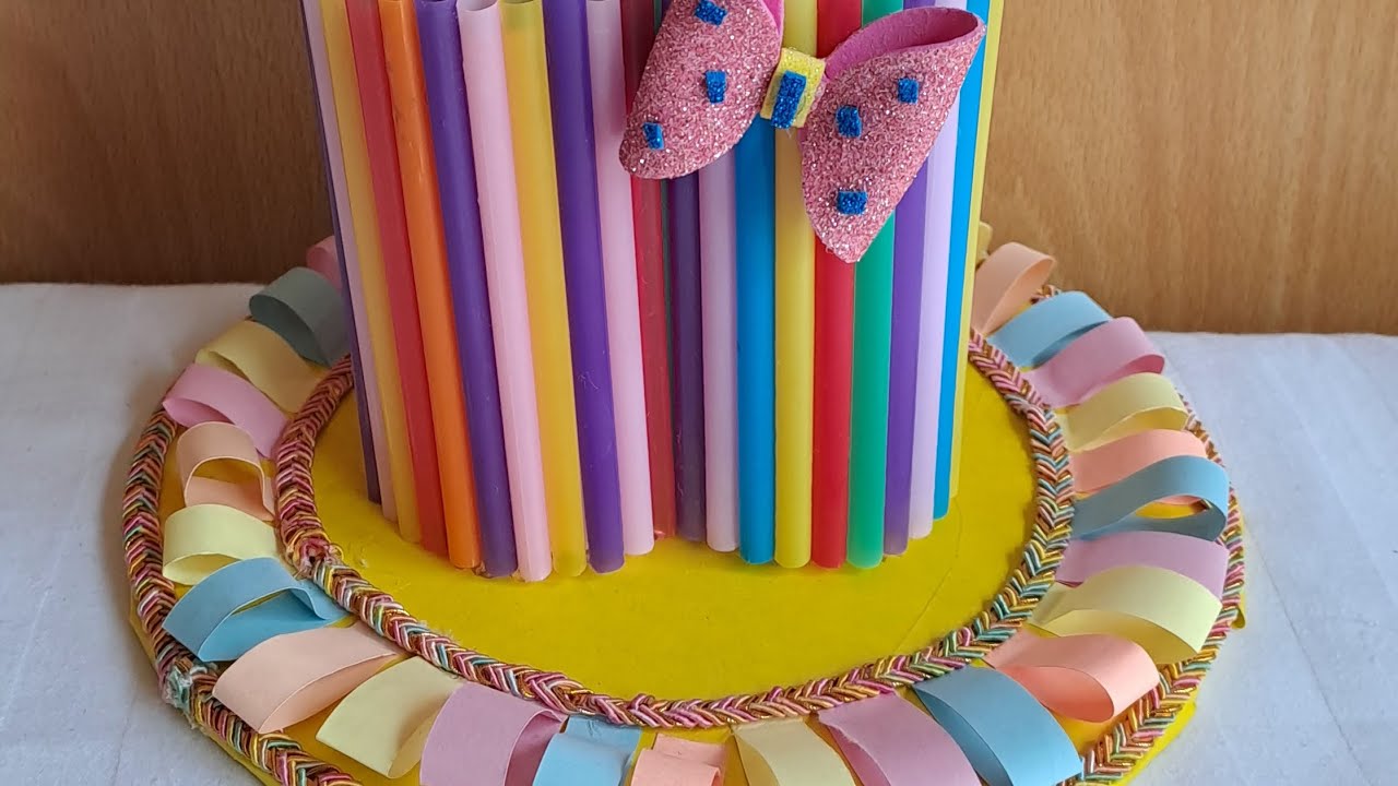 How It's Made: DIY Pencil Holder with Straws & Papers Using Origami ...