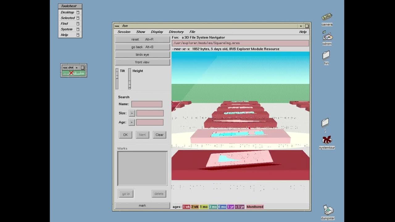 SGI IRIX 5.3 with fsn ( 3D File System Navigator ) - YouTube