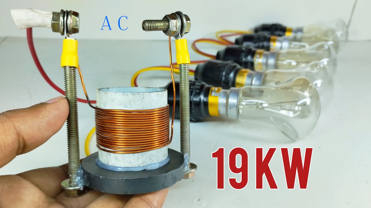 I Make 220v Free Electricity Generator with Magnet using Coper wire and ...