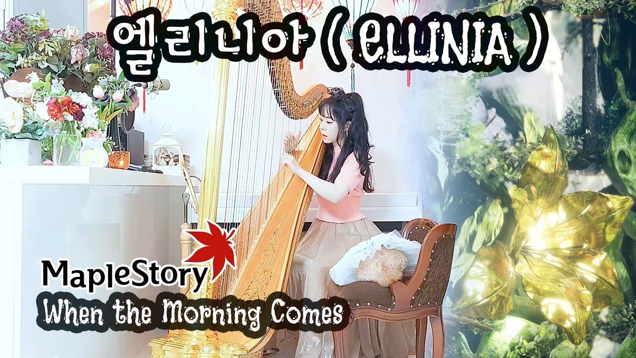🍁[메이플스토리 BGM] 엘리니아(Ellinia)🥱듣자마자 잠이 드는 하프연주 1시간~🛌 - YouTube