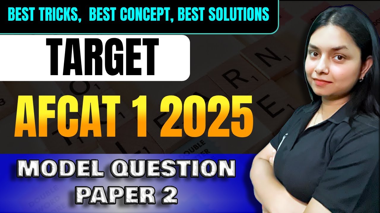 MODEL QUESTION PAPER 2 for AFCAT 1 2025 | by Anuradha Ma'am #cds #nda # ...