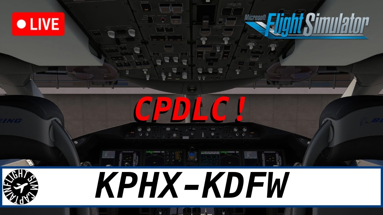 CPDLC Update Horizon Sim 787-9 l KPHX-KDFW l American Ops - YouTube
