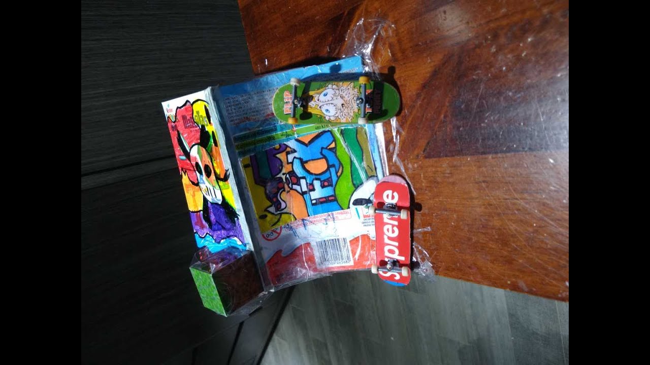 Fingerboard tricks on homemade ramps - YouTube