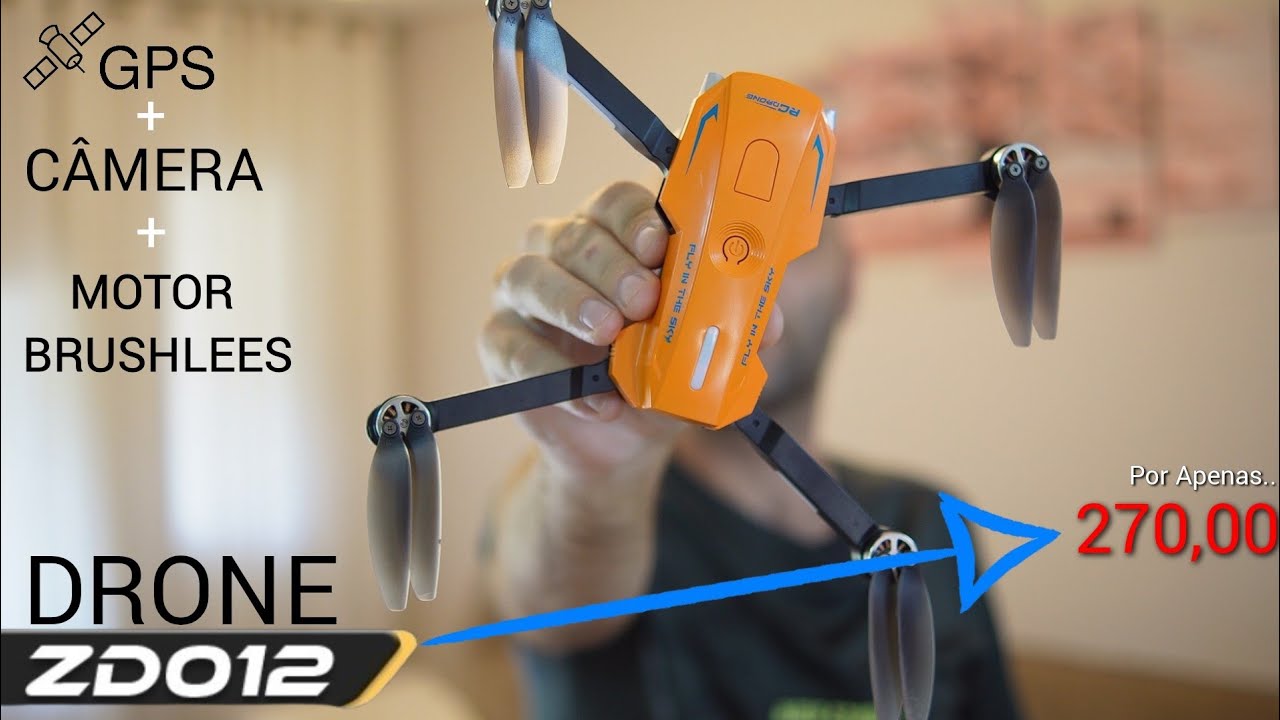 Primeiro Voo 𝘿𝙧𝙤𝙣𝙚 𝙕𝘿𝟬𝟭𝟮 Com GPS Câmera e Motor Brushlees Por Menos de ...