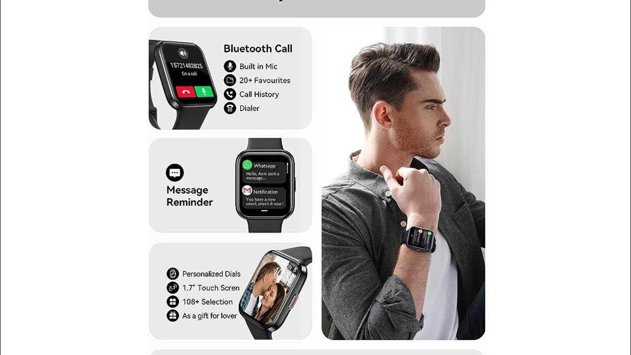 ENOMIR Smart Watch for Men Women - YouTube