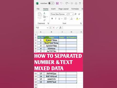 How to separated number & text mixed data 🔥🔥 amazing tricks 🔥#shorts #shortsfeed #exceltips # ...