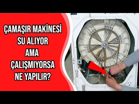 Çamaşır Makinesi Su Alıp Bekliyor - Kazan Dönmüyor - Motor Kömürü - Fırça - Nasıl Değiştirilir