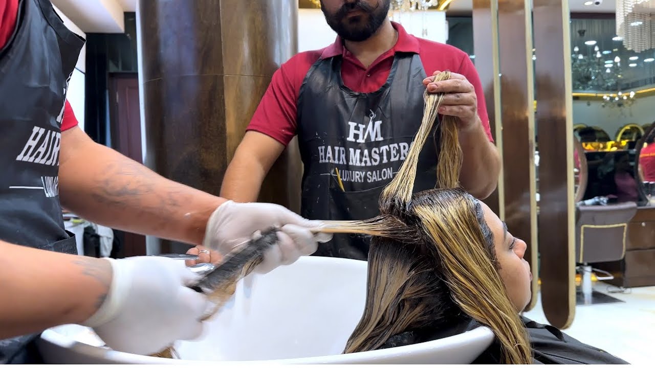 Full hair colour video hair transformation step by step - YouTube