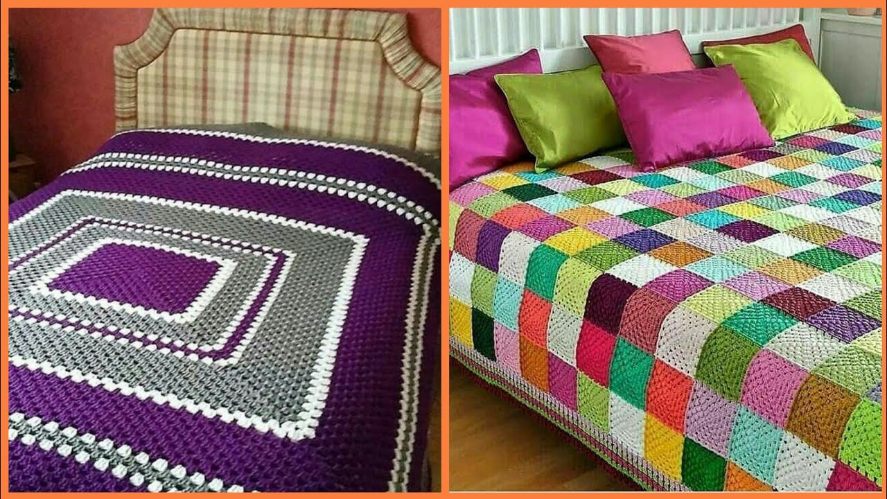 Gorgeous and beautiful stylish crochet bed sheets designs 2019 - YouTube