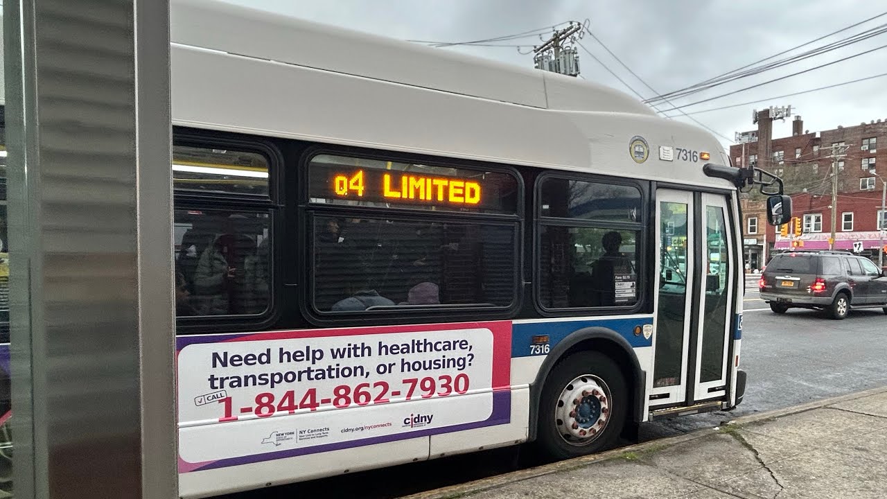 NYCT BUS: 7316 (Flatbush Loan to Jamaica Depot) Q4 LTD departing Linden ...