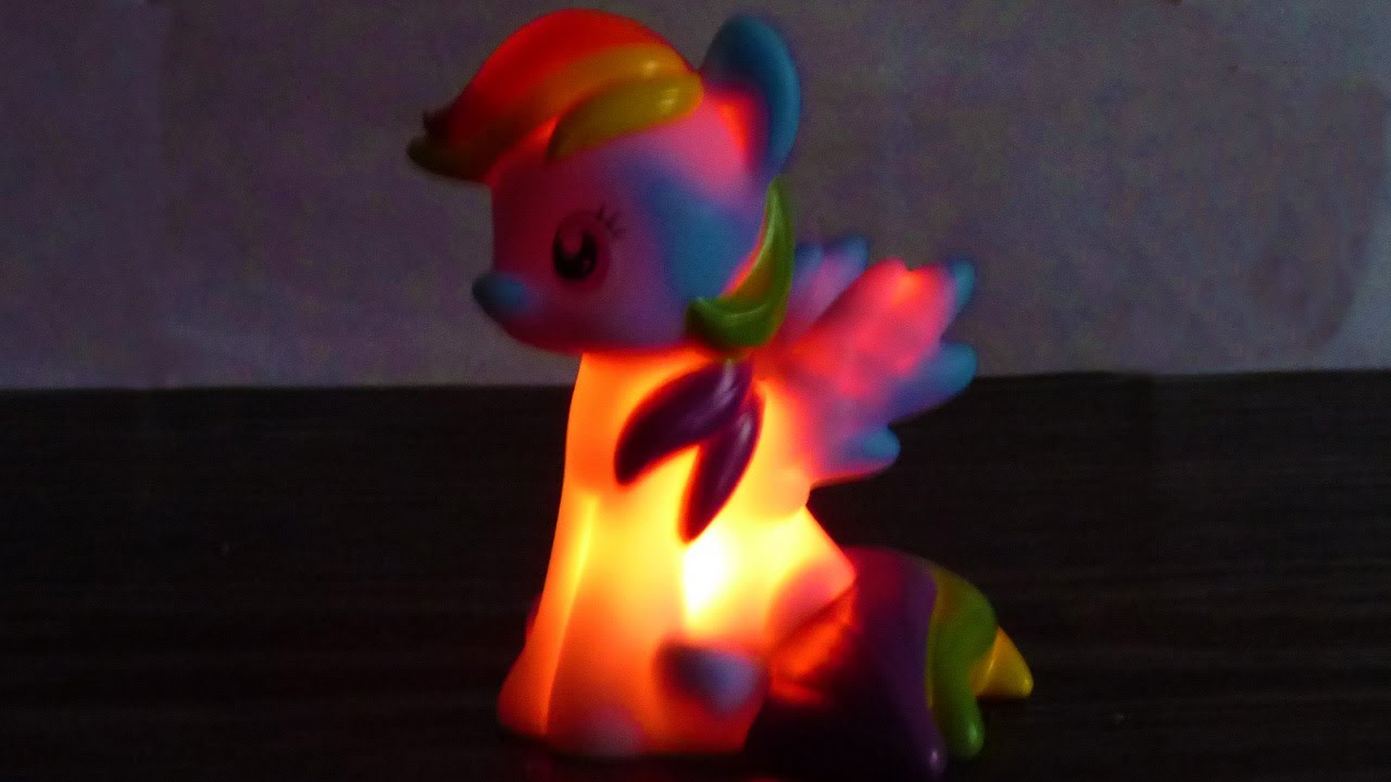 My little pony color changing night light - YouTube
