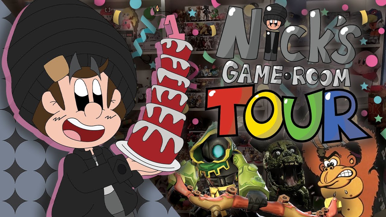 Nick's Game Room TOUR! 1 Year Anniversary Special (ft. Ro-Bow). - YouTube