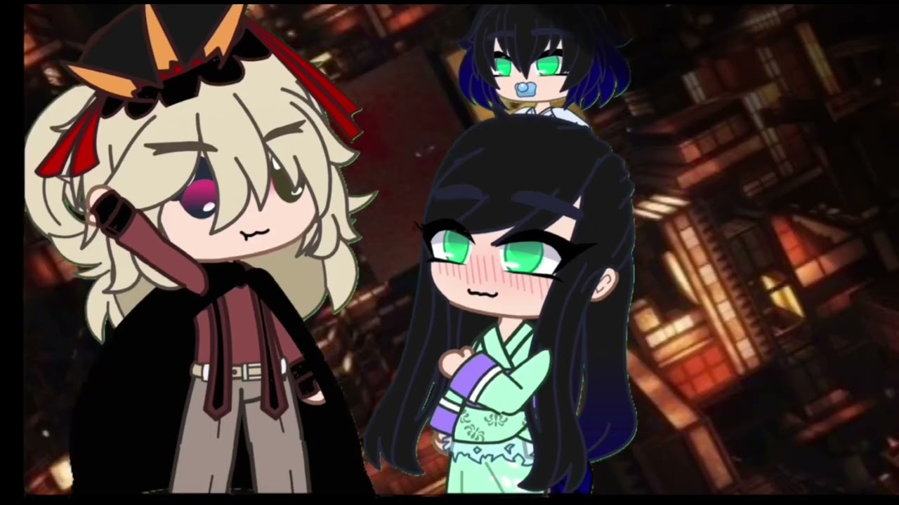 All in time low || ft.Hashibira family || demon slayer || gacha club ...