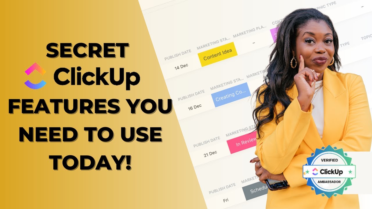 ClickUp's hidden features - 8 tips to maximise ClickUp! - YouTube