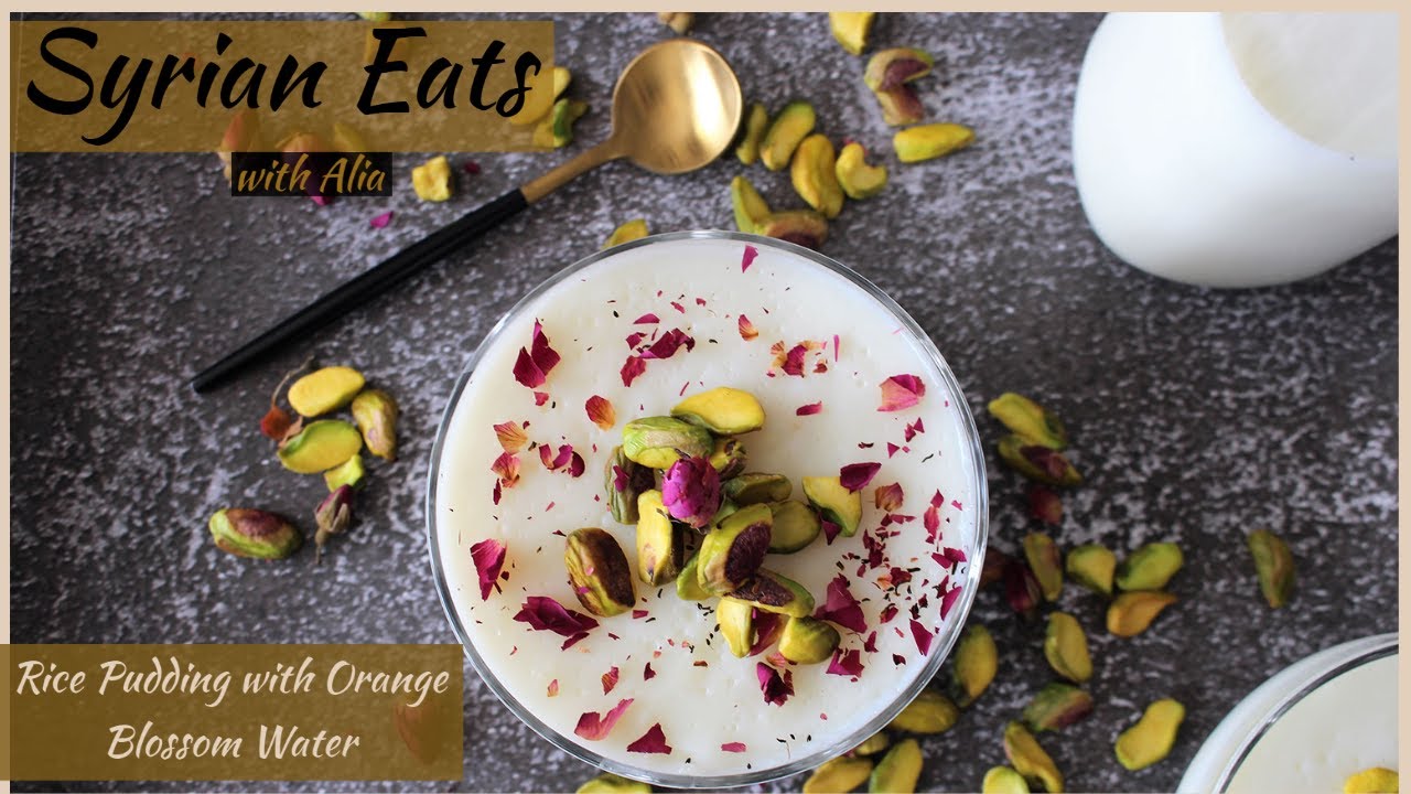 Classic Mediterranean Rice pudding infused with orange blossom water ...
