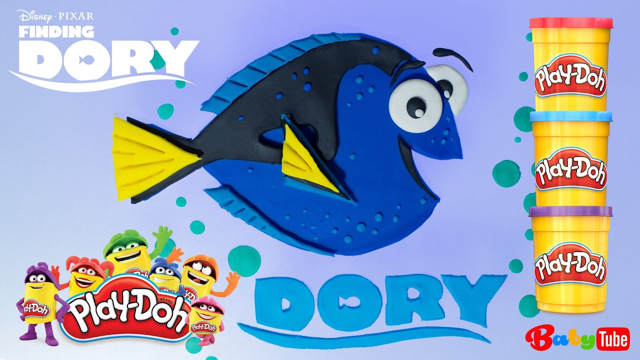 Dory, from "Finding Dory", Making cartoon characters from Play Doh ...
