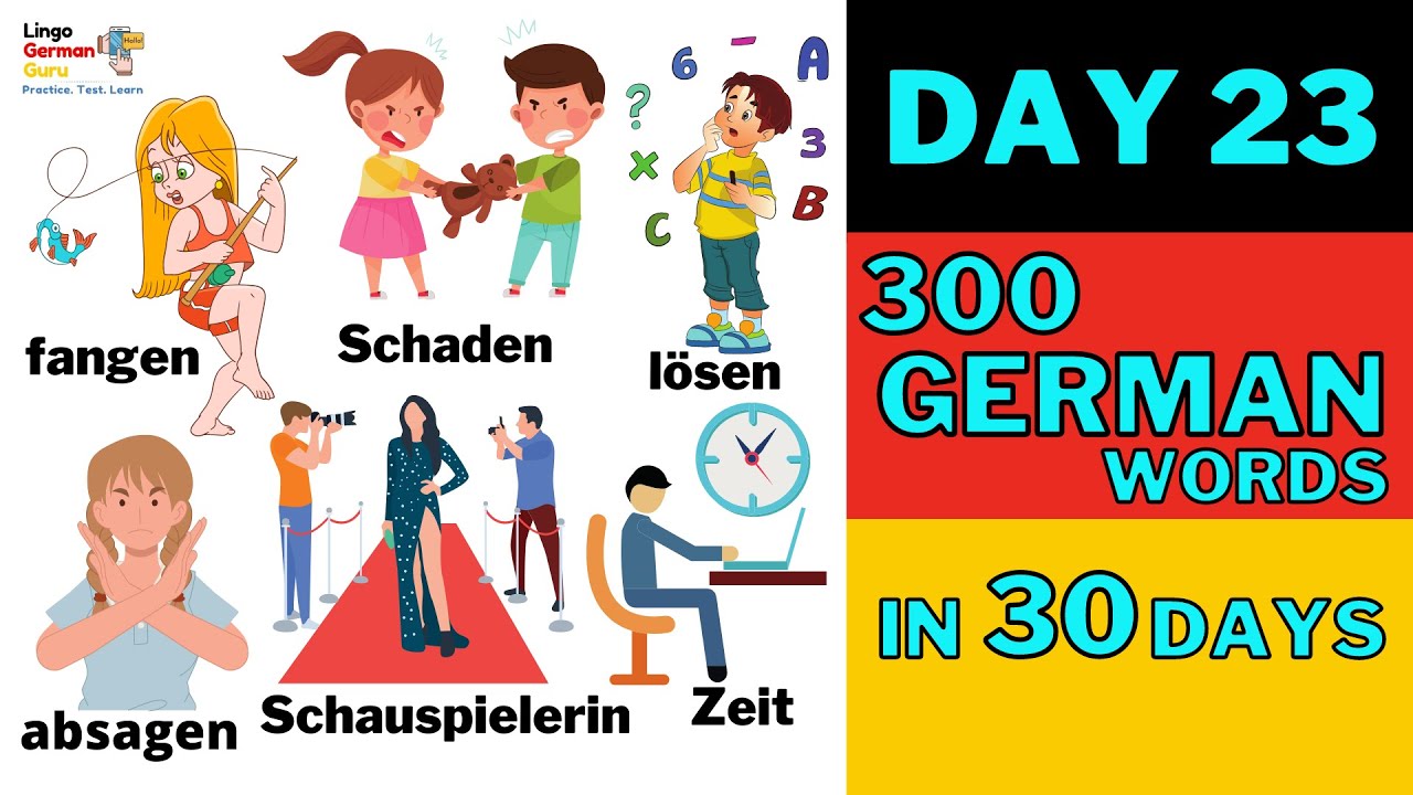 Learn German | Beginners | Day 23 : 10/300 | Learn 300 German Words ...