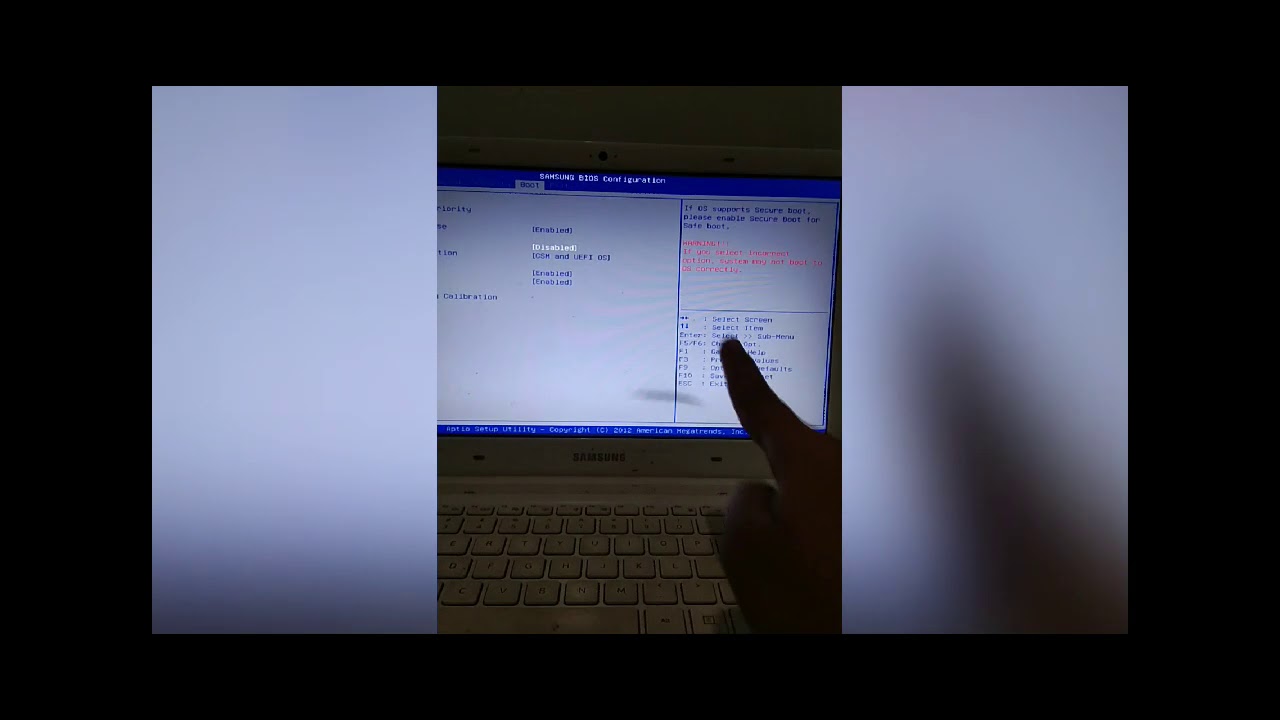 CARA MENGATASI SAMSUNG BIOS CONFIGURATION - YouTube
