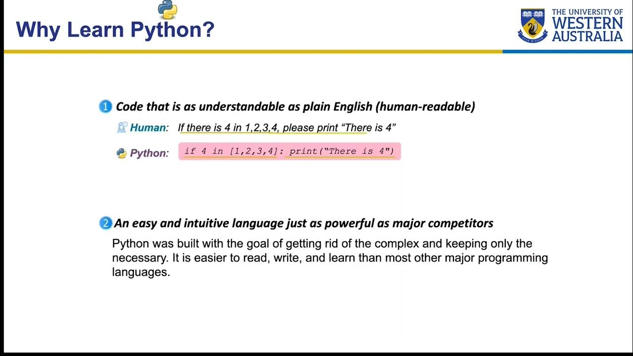 UWA CSSE Core Python Programming - Why Learn Programming? - YouTube