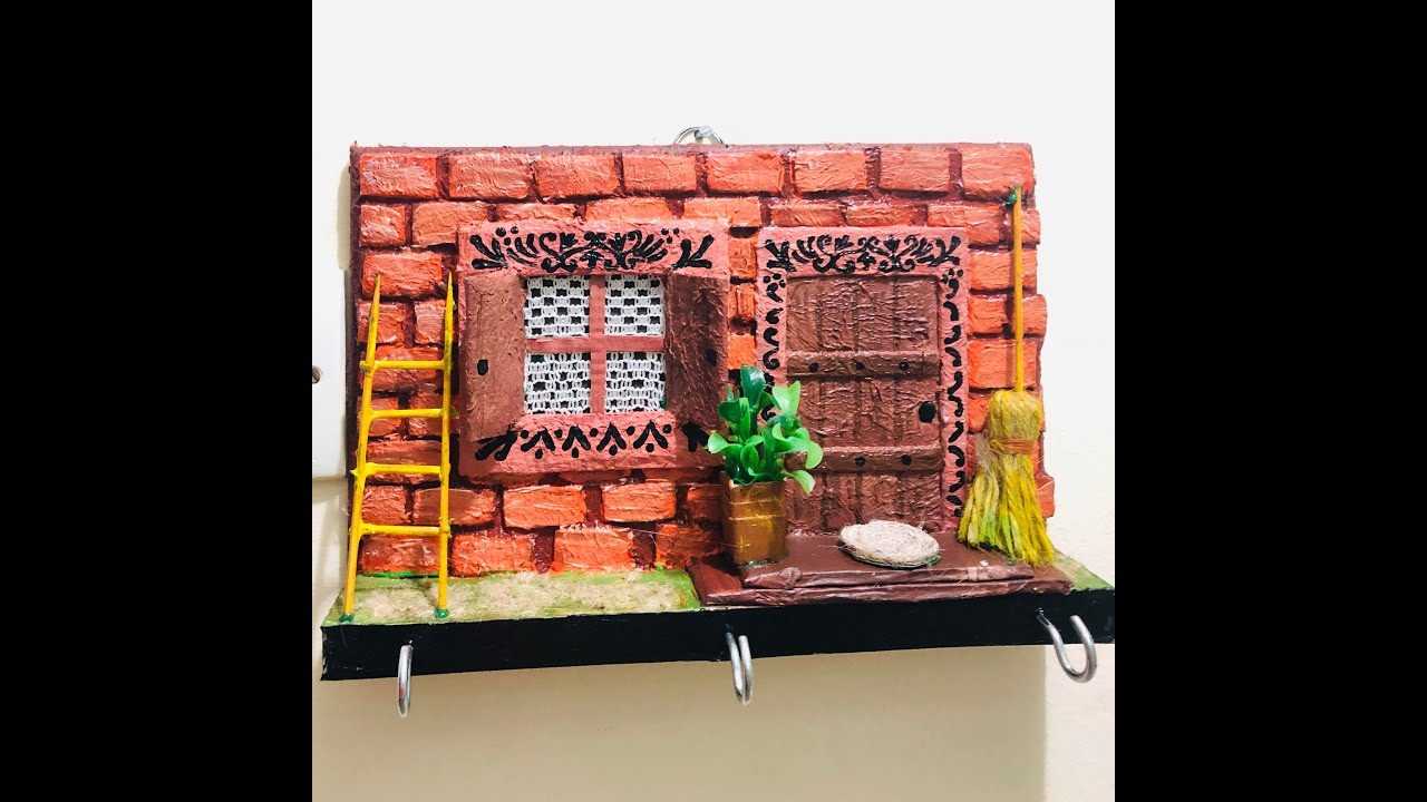 How to make key holder at home - YouTube