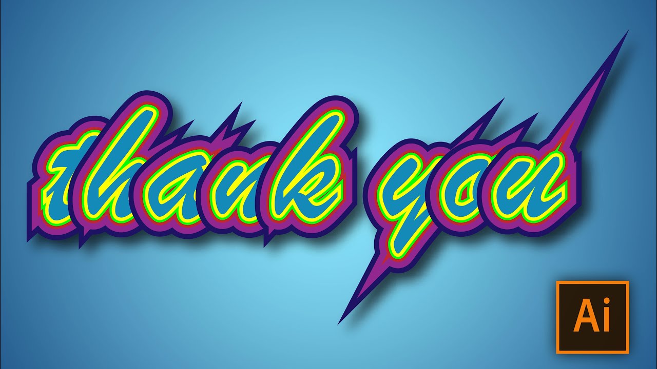 Typography In Adobe Illustrator Text effext | Technical Universe ...